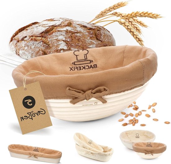 Broodbakmand rond 23 cm - klein formaat voor 500 g tot 1 kg brood ...