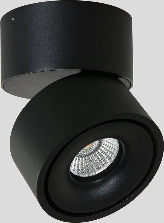 Moderne spotlamp Fez black | 1-lichts | draaibaar en kantelbaar | zwart ...