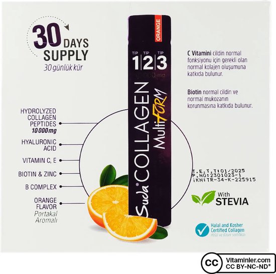 Suda Collageen Multiform Shot 30x40gr Type 1-2-3 (Sinaasappelsmaak) | bol