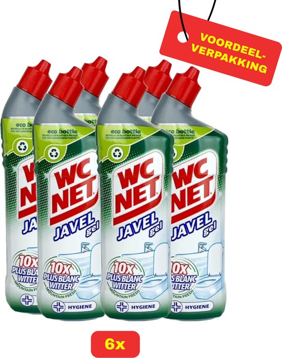 6 x WC Net Javal Gel Instant White - 6 X 750ml - Mountain Fresh - Toiletreiniger -... | bol