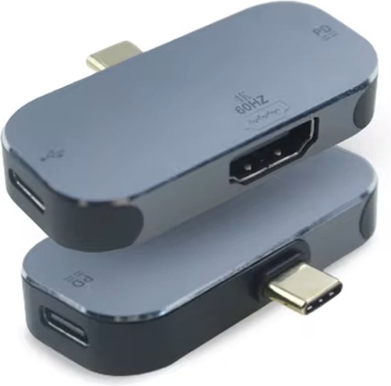 DrPhone TriLink - Type-C Drie-In-Eén Docking Station Converter – 4K ...