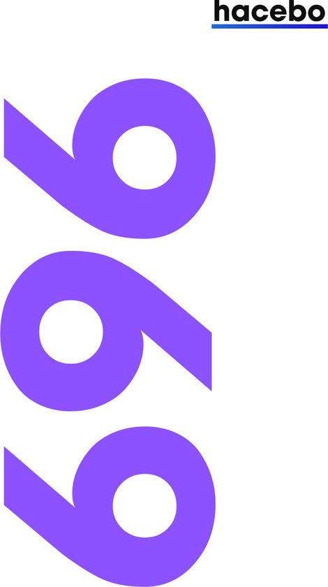 Cijfer Sticker - Paars - 9CM - Container sticker - 1 Stuks - 969 | bol