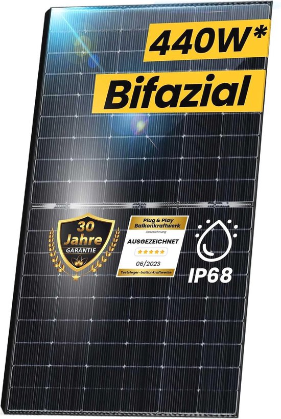 Bifacial Zonnepaneel 440 W - Hoogwaardige Energieoplossing | bol