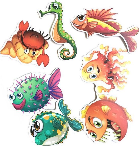 40 gave Oceaan Stickers - Sticker mix met vissen, haaien en zeedieren | bol