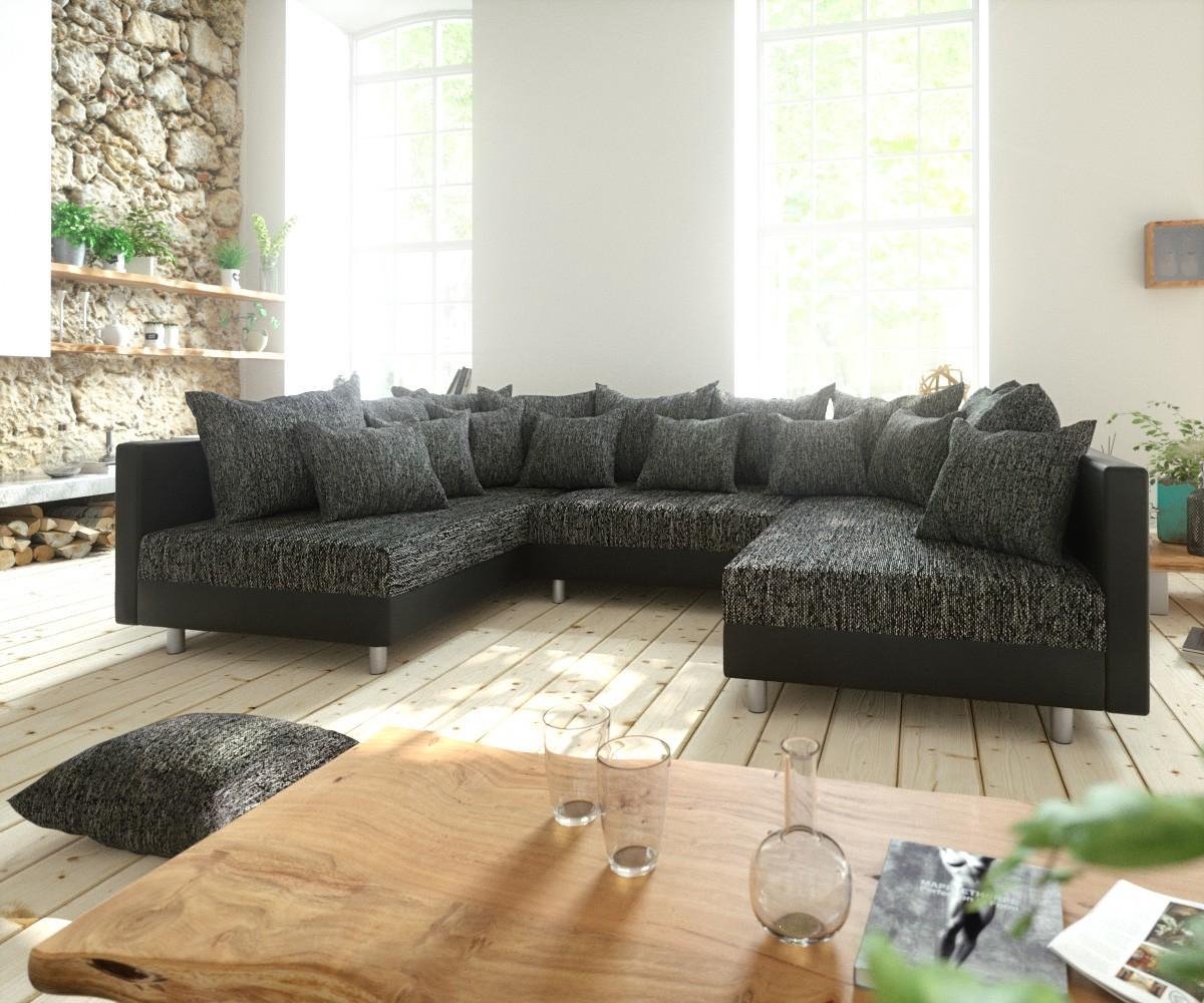 Bank Clovis zwart woonlandschap modulaire bank gemaakt van modulair ...
