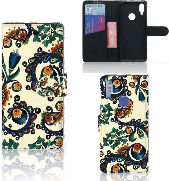 Xiaomi Redmi Note 7 Wallet Case Barok Flower | bol.com