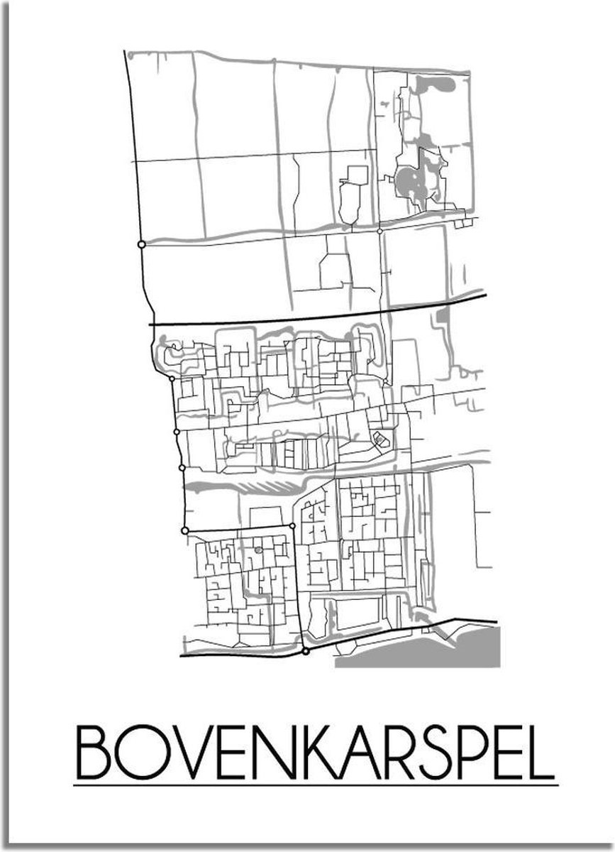 DesignClaud Bovenkarspel Map poster A4 poster (21x29.7cm) | bol.com