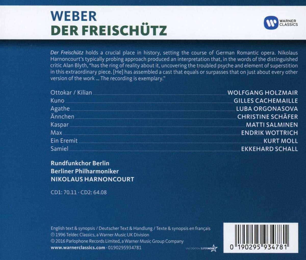 Weber: Der Freischutz (Home Of Opera), Nikolaus Harnoncourt | CD (album) | Muziek | bol.com