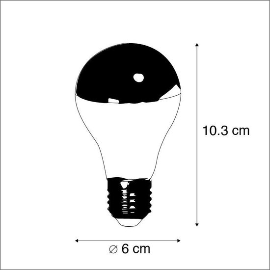 Calex Set van 5 LED filamentlamp kopspiegel E27 240V 4W 300lm A60 dimbaar | bol.com