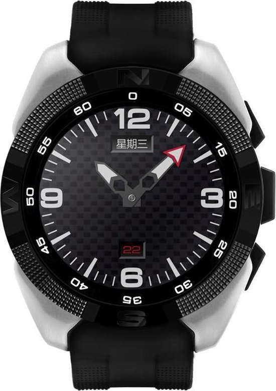 Originele G5 Smartwatch Zilver Android. Bluetooth + Hartslagmeter | bol.com