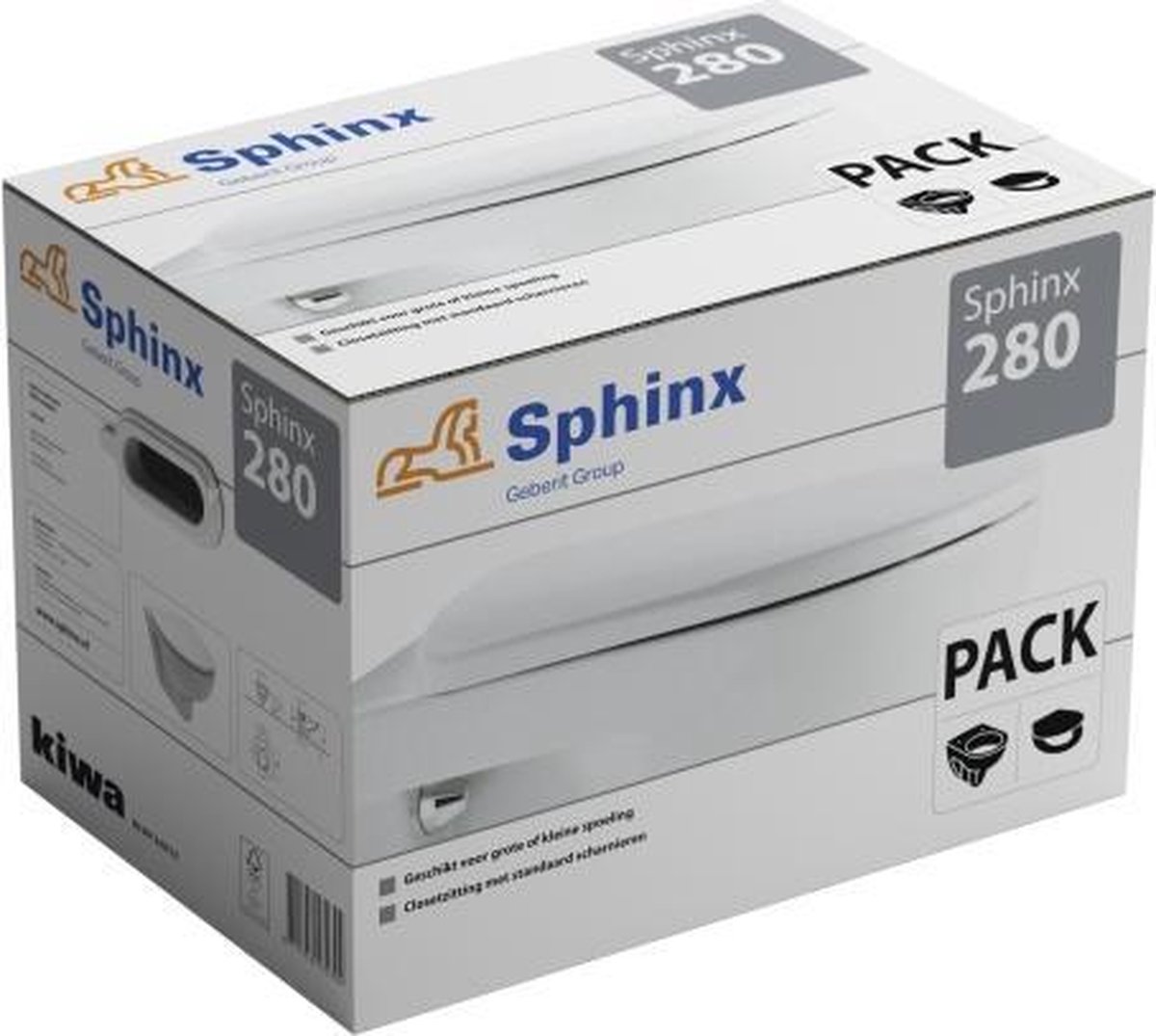Sphinx 280 pack - 280 wandcloset en softclose zitting | bol