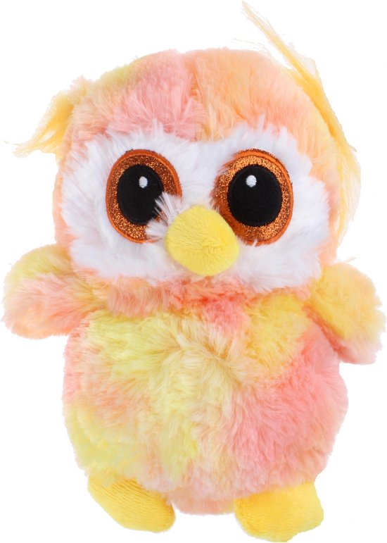 Jemini Planet Pluch Knuffel Uil 23 Cm Geel/roze | bol.com