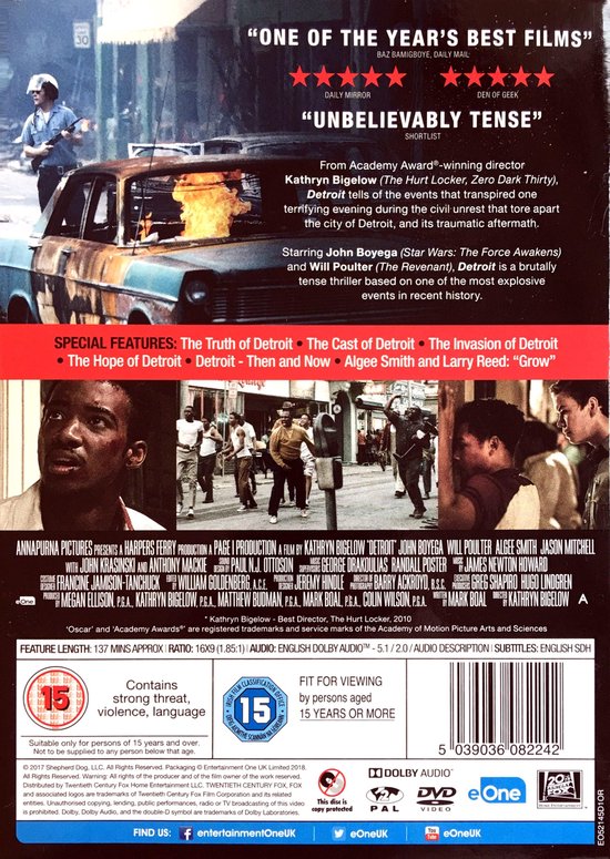 Detroit [DVD] [2017] (Dvd) | Dvd's | bol