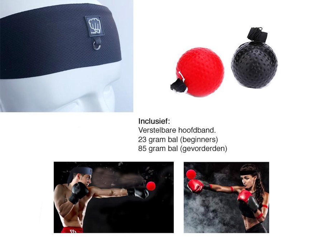 Box Reflex Bal - Hoofd Boxbal Reflexbal Kickboks Workout Speed Ball ...