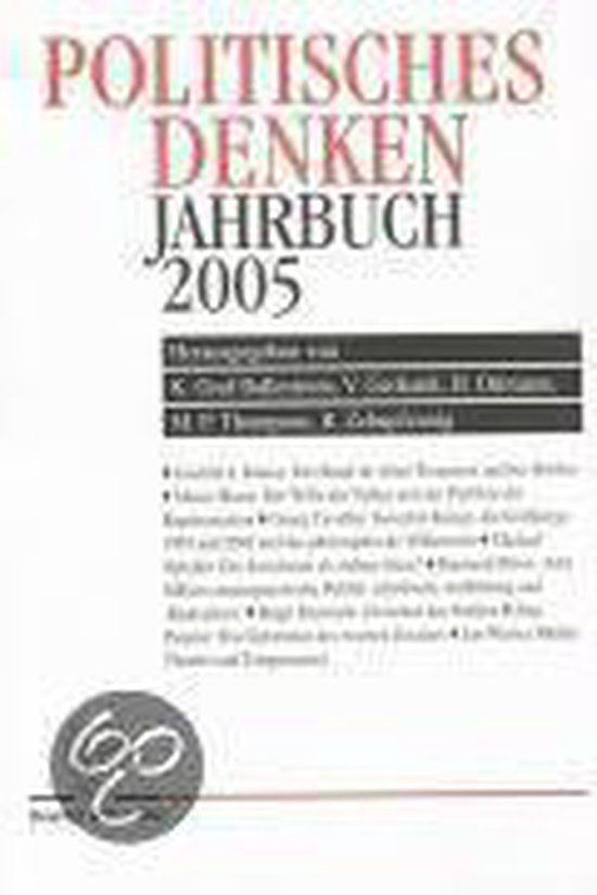 Politisches Denken. Jahrbuch 2005 | 9783428121311 | Boeken | bol