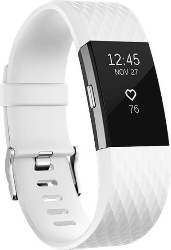 Special Edition Bandje Wit geschikt voor FitBit Charge 2 – Large | bol