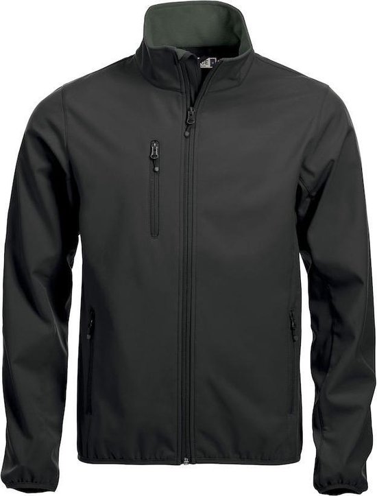 Clique Basic Softshell Jas Heren Zwart maat XL | bol.com