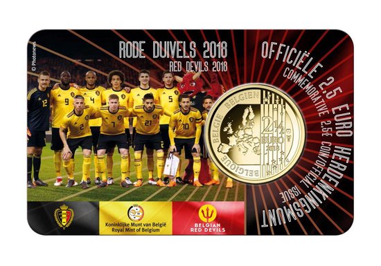 Rode Duivels - Herdenkingsmunt - België 2018 - 2,5 Euromunt - NL ...
