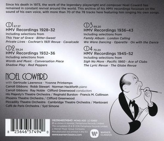 Coward Noel His Hmv Recordings Noel Coward Cd Album Muziek
