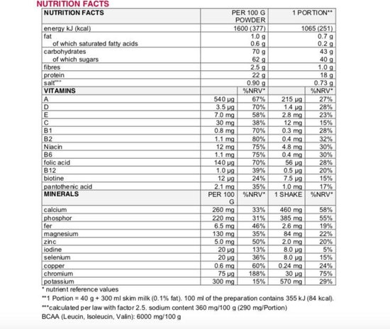 Sponser Recovery shake - Sportdrank - 900 gram - Vanille | bol