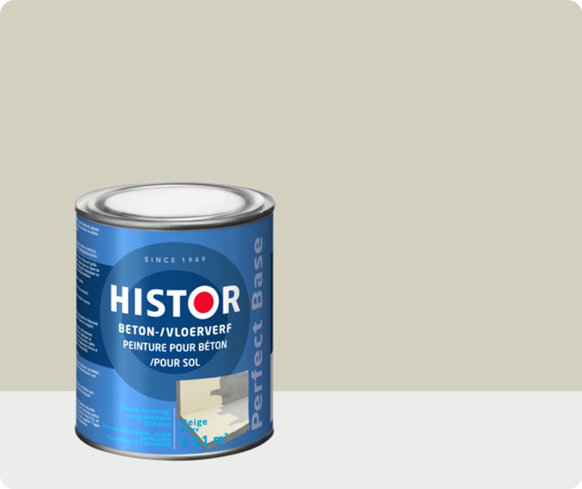 Histor Perfect Base Beton- en Vloerverf 0,75 liter - Beige | bol