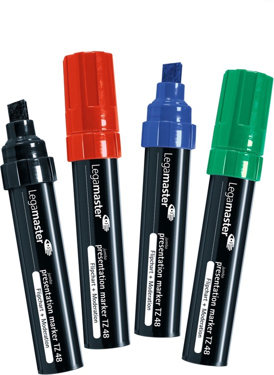Legamaster TZ48 presentatiemarker jumbo assorti 4pcs | bol