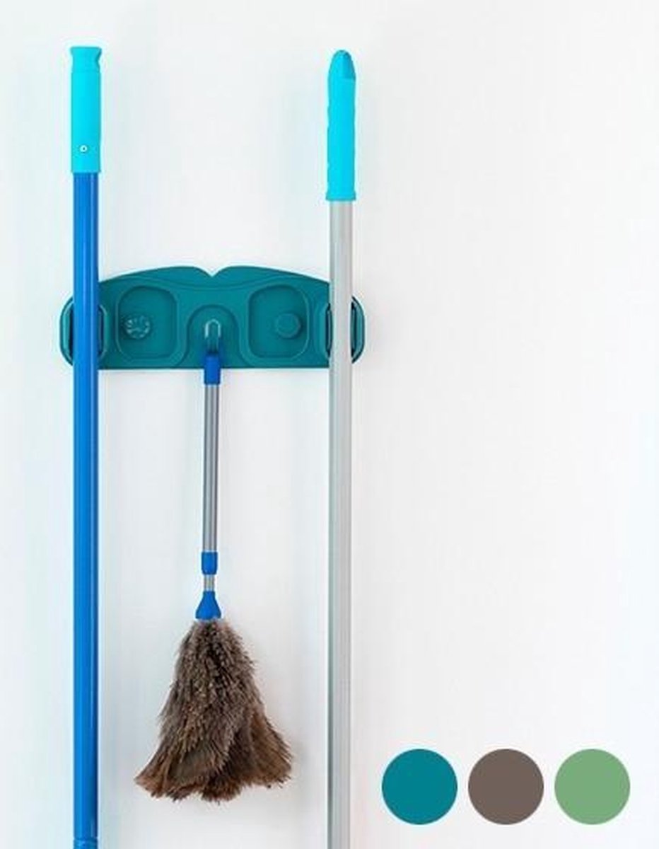 Bezem ophangsysteem, steelklemmen tuingereedschap en dweil | bol