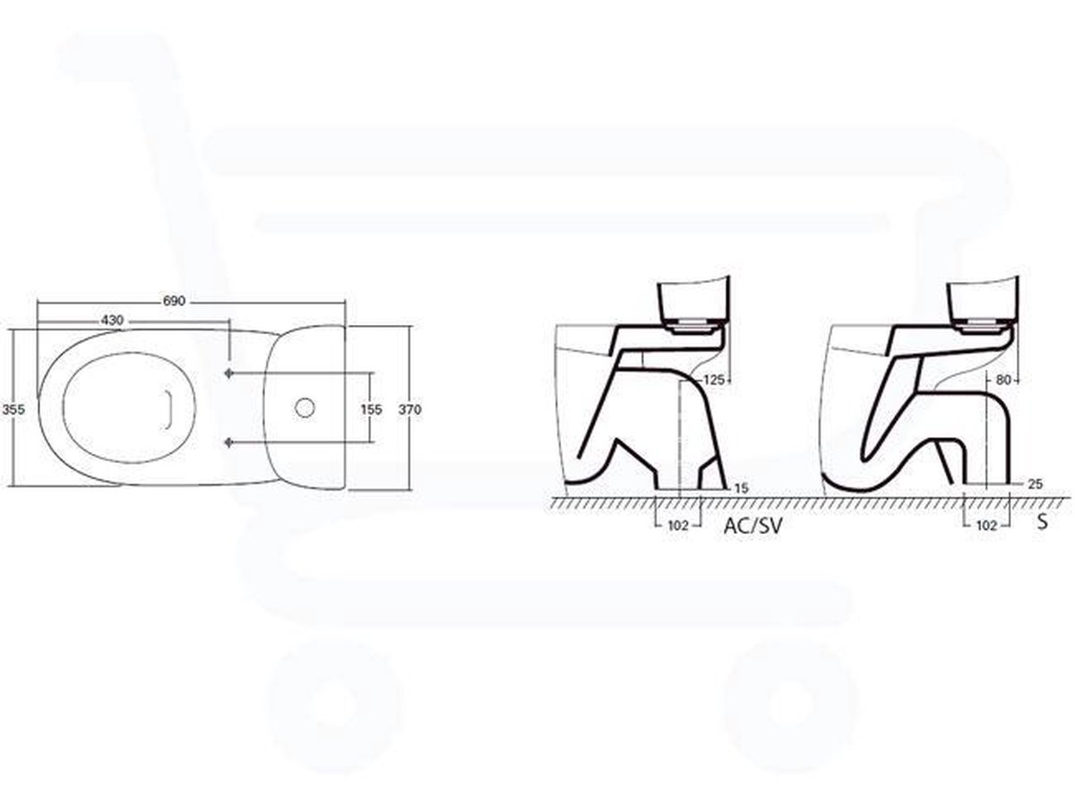 Sphinx Toiletpot serie 300 Basic | bol.com