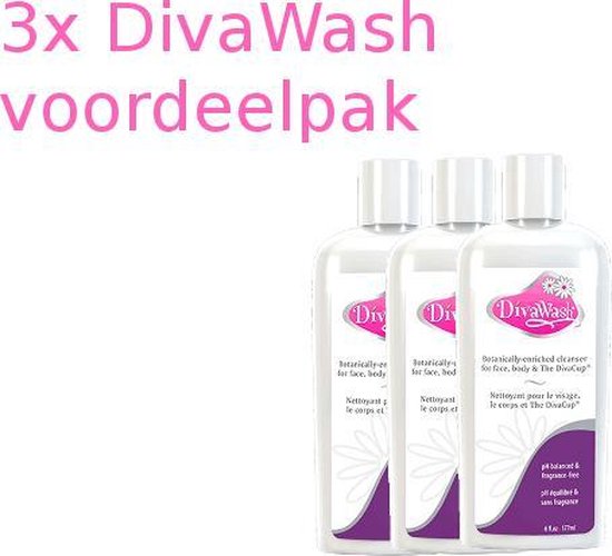 DivaCup DivaWash wasmiddel voor je menstruatiecup - voordeelpak - 3 x ...