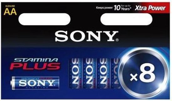 Sony Stamina Plus Batterij - AA - Alkaline - 8 Pack | bol
