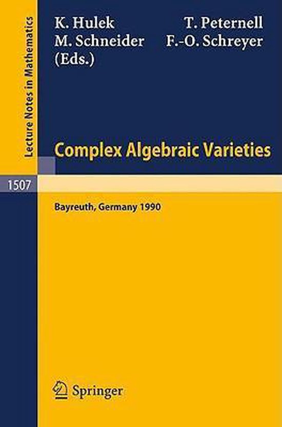 Complex Algebraic Varieties 9783540552352 Etc Boeken