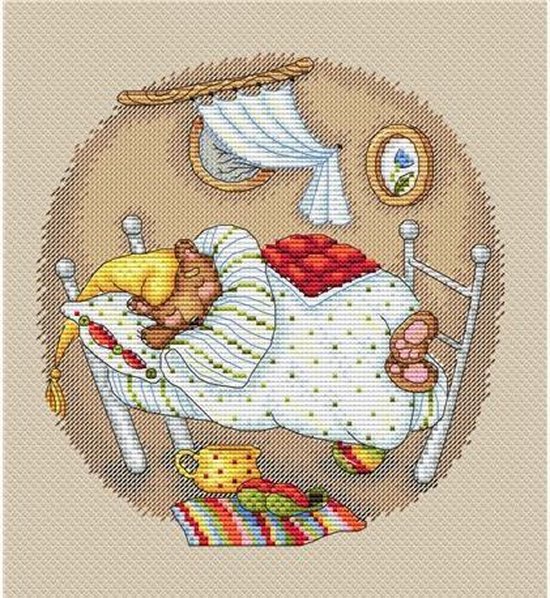 Borduurpakket Slapende Beer - Mp Studia | bol