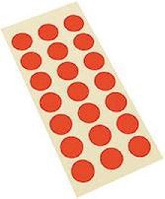 Ronde etiketten, zelfklevend, 37 mm, 10 per vel Rood | bol.com