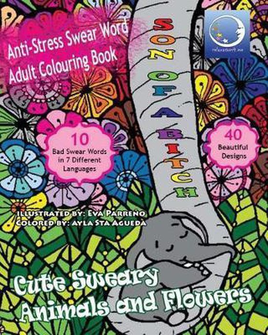 ANTI-STRESS Swear Word Adult Colouring Book, Relaxation4 Me ...