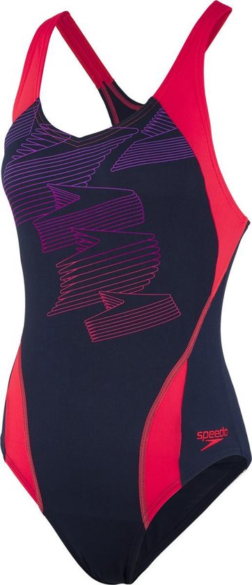 speedo Boom Placement Racerback Swimsuit Women, navy/red Maat DE 44 ...