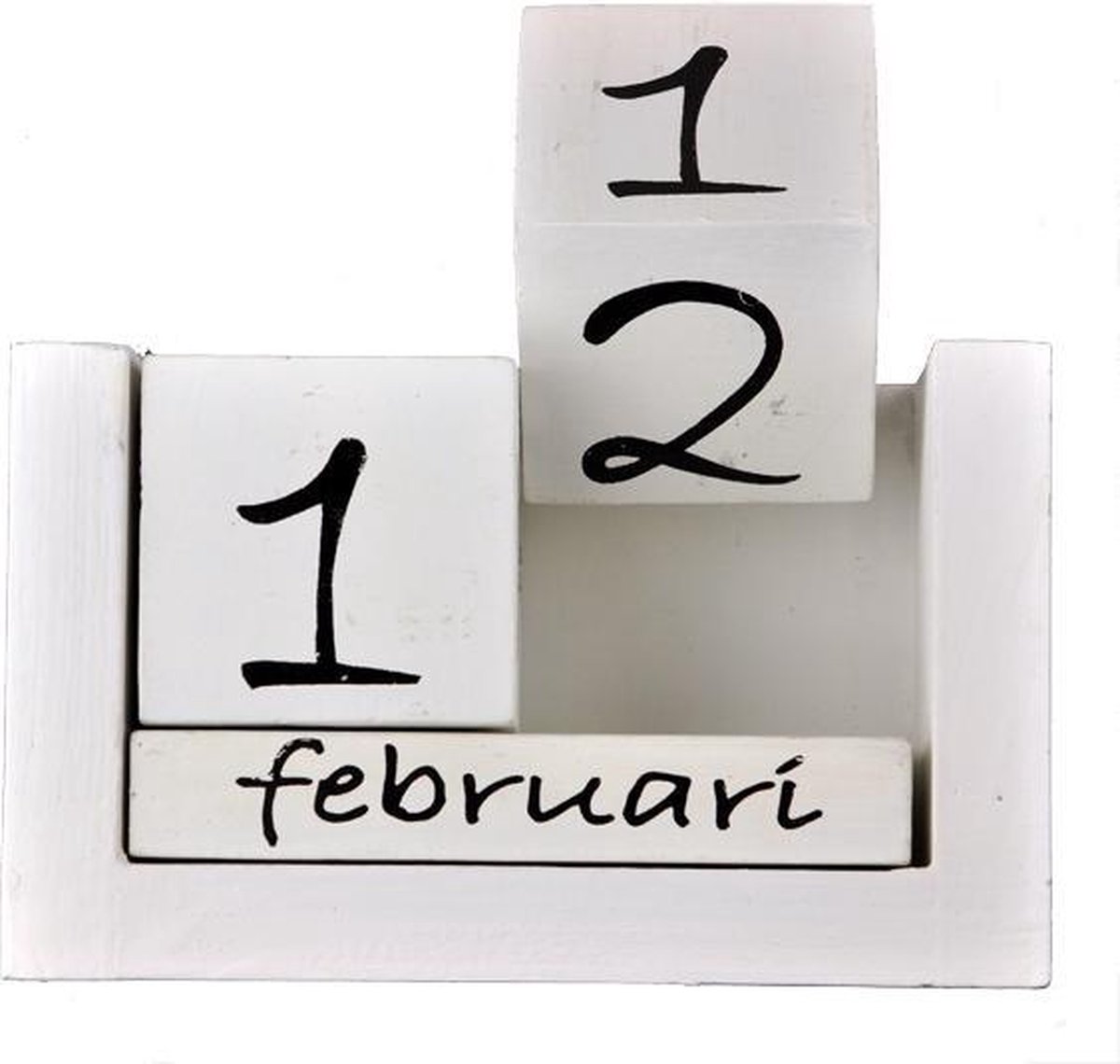 Eeuwig Durende Witte Houten Blok Kalender | bol.com