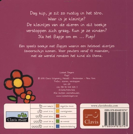 Clavis peuter - Piep, Liesbet Slegers | 9789044816747 | Boeken | bol