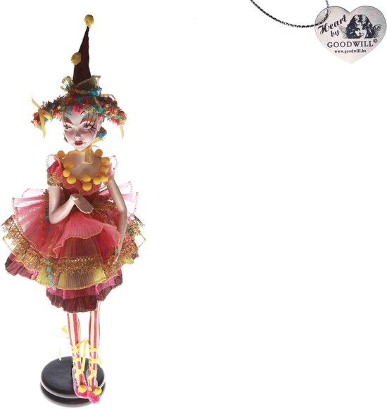 Goodwill Kerstdecoratie Kerstpop Uitbundig Clown Vrouw op stand - 1 ...