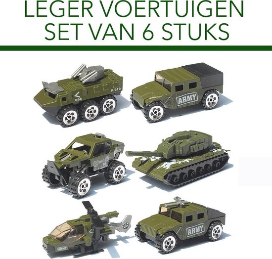 Militaire voertuigen set, bestaande uit vrachtwagens, legertrucks ...