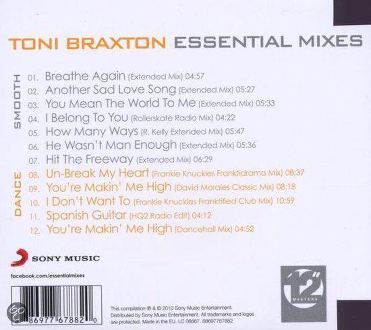 12'' Masters: The Essential Mixes, Toni Braxton | CD (album) | Muziek ...