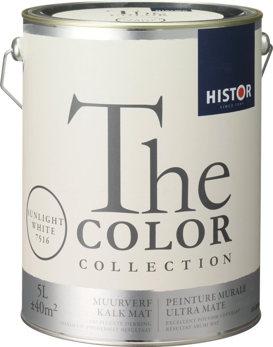 Histor The Color Collection Muurverf - 5 Liter - Sunlight White | bol