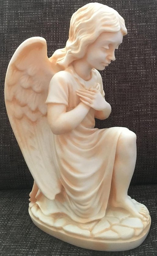 Albast Beeld van een Liefdevolle Engel, H33-Br15-D20cm | bol.com