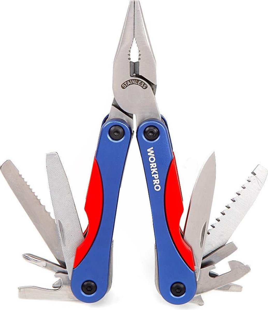 Workpro 15-in-1 multi-tang | Zakmes | Tang met 15 extra functies | bol.com