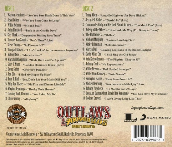 Outlaws & Armadillos: Country's Roaring '70s, various artists | CD ...