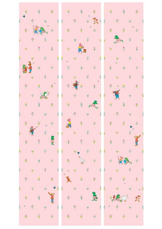 KEK Amsterdam Kikker behang, lichtroze | bol