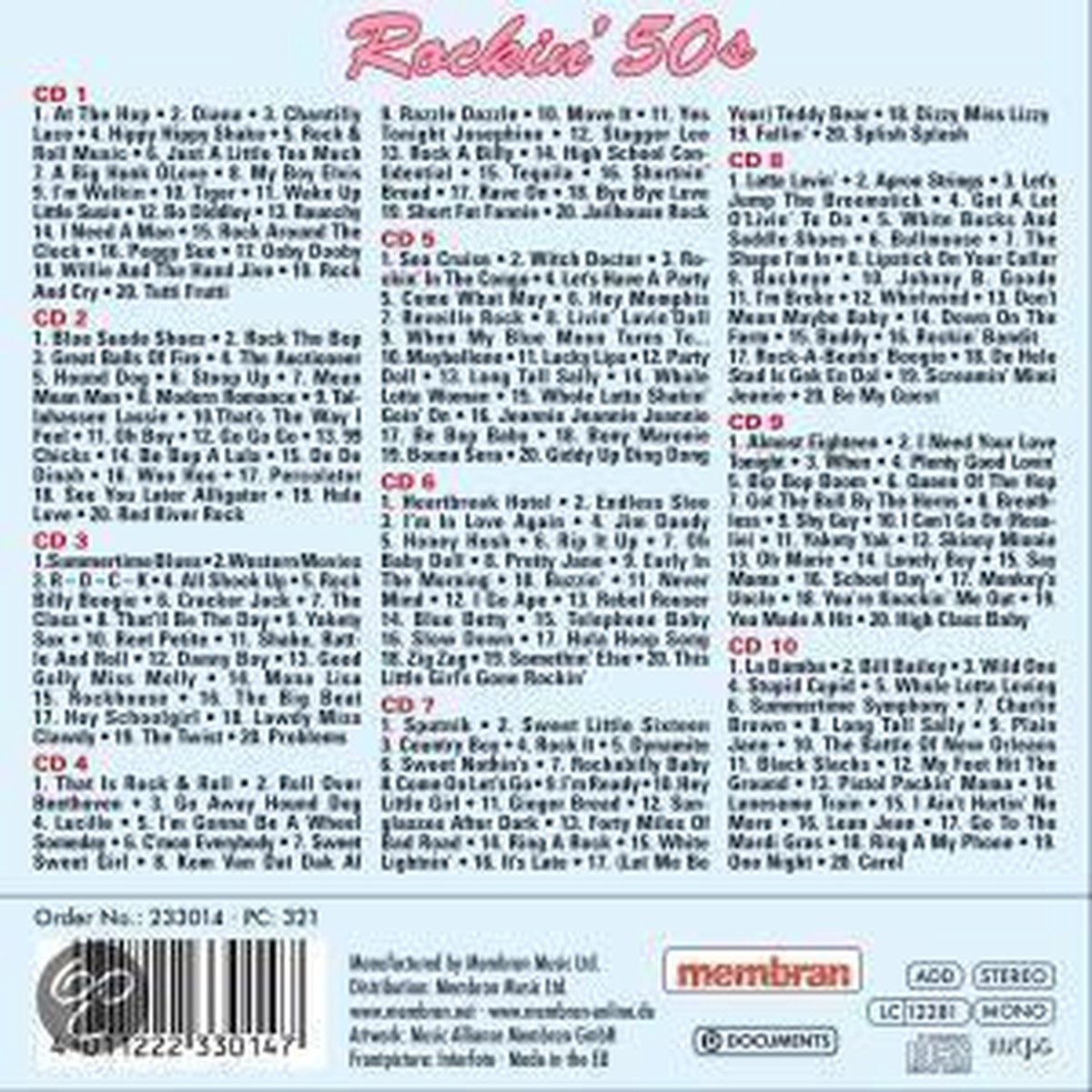 Various Artists - Rockin 50'S 10 Cd Box, Various | CD (album) | Muziek ...