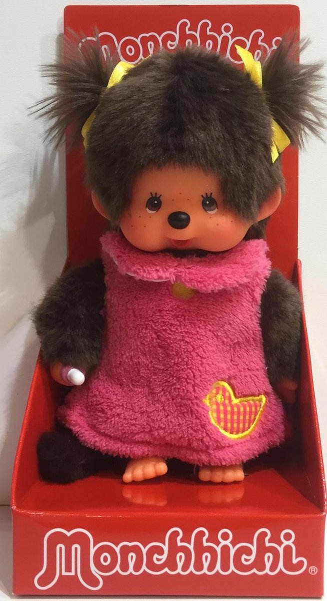Monchhichi - Monchhichi Pink Fluffy 20 cm | bol.com