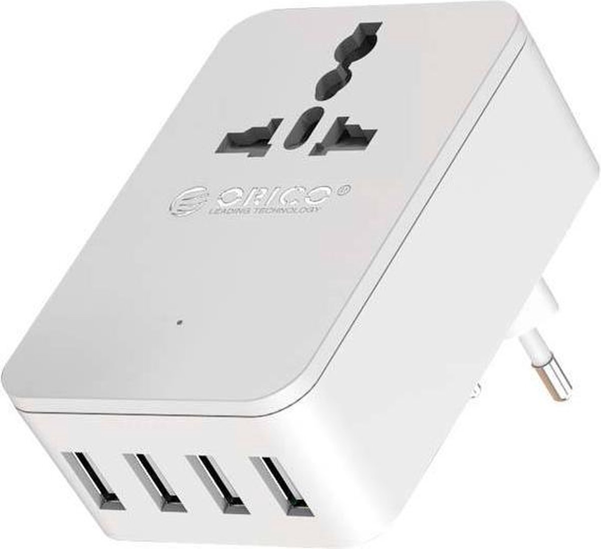 USB hub met universele stekker - reizen - oplader - 4 USB poorten ...