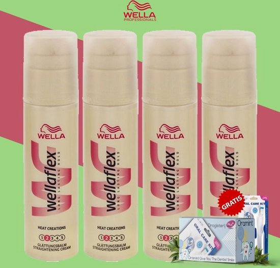 Wella Wellaflex Heat Creation Straightening Creme 100ml - 4 Pack ...