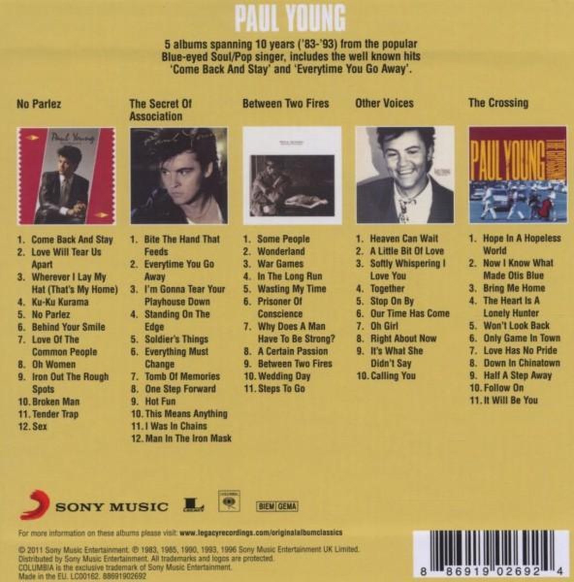 Original Album Classics, Paul Young | CD (album) | Muziek | bol.com
